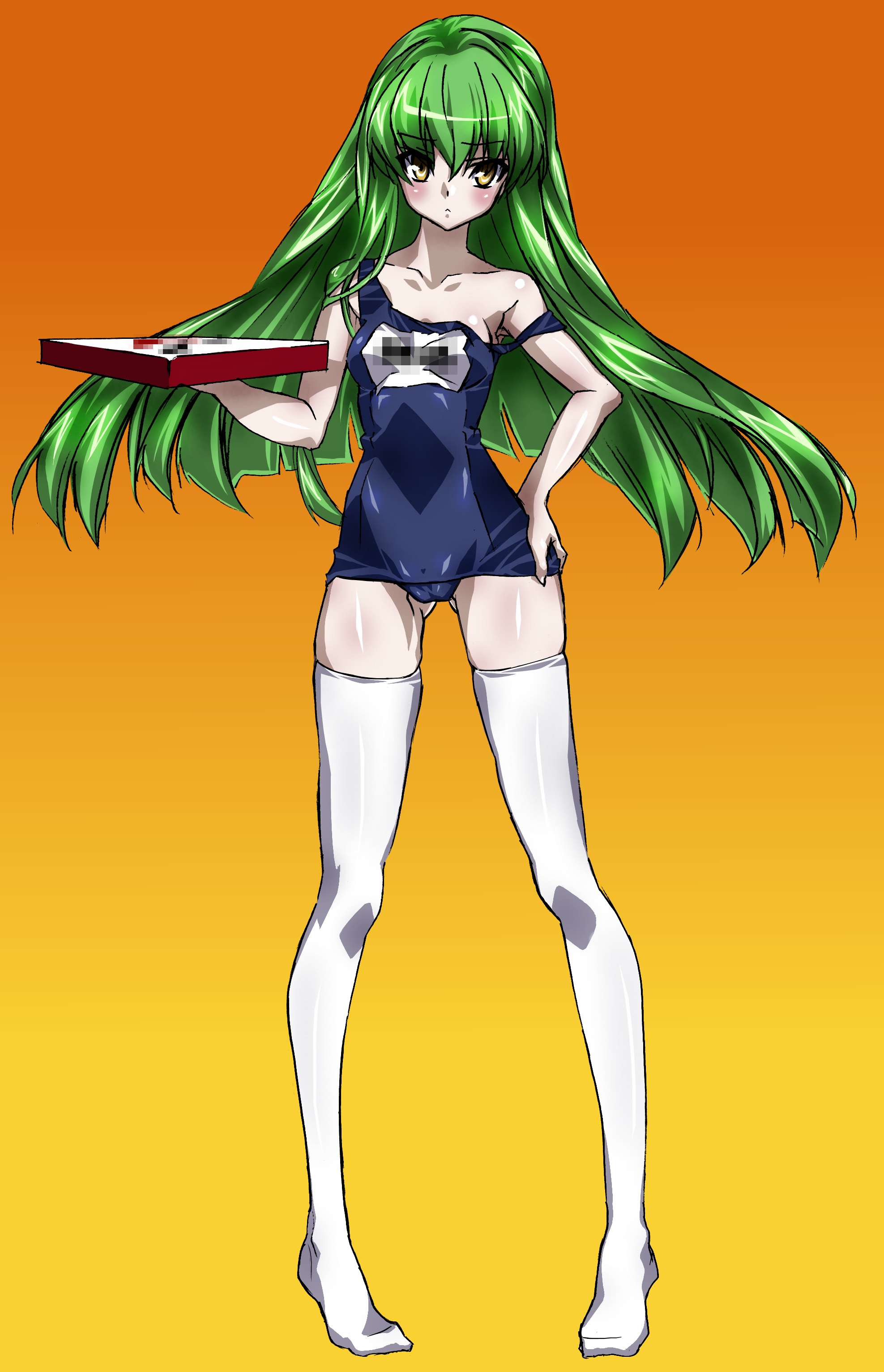 Maetaku Code Geass Cc School Swimsuit Swimsuits Thighhighs 82750 Yandere